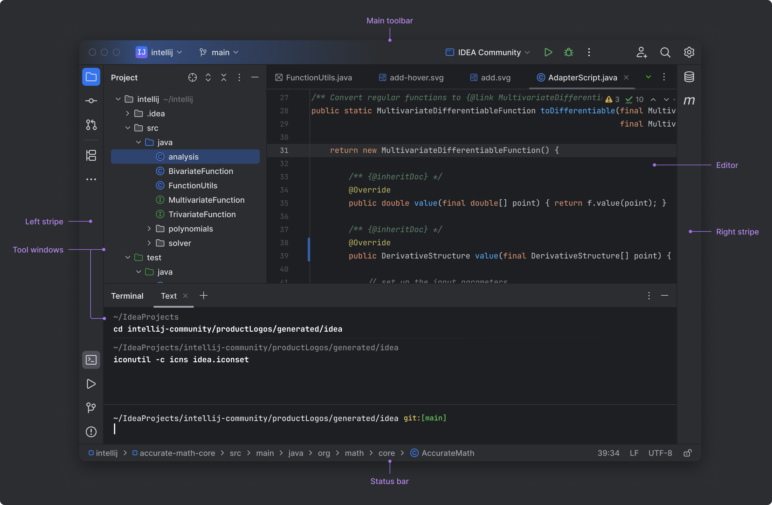 User interface overview | IntelliJ Platform Plugin SDK